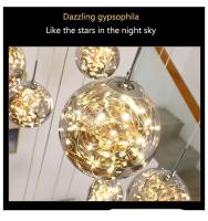 China Modern Led Chandelier Glass Ball Pendant Light Staircase LED Decor Lusters(WH-NC-125) for sale