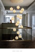 China Modern Led Chandelier Glass Ball Pendant Light Staircase LED Decor Lusters(WH-NC-125) for sale