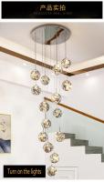 China Modern Led Chandelier Glass Ball Pendant Light Staircase LED Decor Lusters(WH-NC-125) for sale