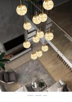 China Modern Led Chandelier Glass Ball Pendant Light Staircase LED Decor Lusters(WH-NC-125) for sale
