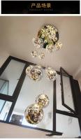 China Modern Led Chandelier Glass Ball Pendant Light Staircase LED Decor Lusters(WH-NC-125) for sale
