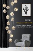 China Modern Led Chandelier Glass Ball Pendant Light Staircase LED Decor Lusters(WH-NC-125) for sale