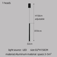 China Long LED Pendant Lamp Spotlight Indoor Lighting Tubular Chandelier(WH-NC-127) for sale