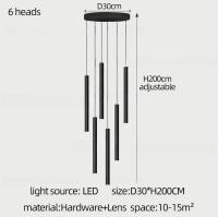 China Long LED Pendant Lamp Spotlight Indoor Lighting Tubular Chandelier(WH-NC-127) for sale