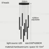 China Long LED Pendant Lamp Spotlight Indoor Lighting Tubular Chandelier(WH-NC-127) for sale
