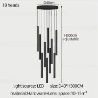 China Long LED Pendant Lamp Spotlight Indoor Lighting Tubular Chandelier(WH-NC-127) for sale