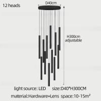 China Long LED Pendant Lamp Spotlight Indoor Lighting Tubular Chandelier(WH-NC-127) for sale