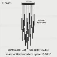 China Long LED Pendant Lamp Spotlight Indoor Lighting Tubular Chandelier(WH-NC-127) for sale