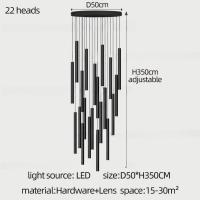 China Long LED Pendant Lamp Spotlight Indoor Lighting Tubular Chandelier(WH-NC-127) for sale
