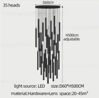 China Long LED Pendant Lamp Spotlight Indoor Lighting Tubular Chandelier(WH-NC-127) for sale