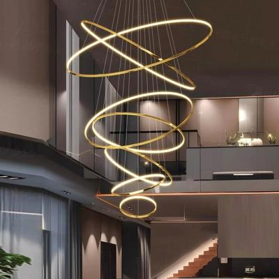 China Modern Circular pendant light Creative Staircase Pendant Light(WH-NC-129) for sale