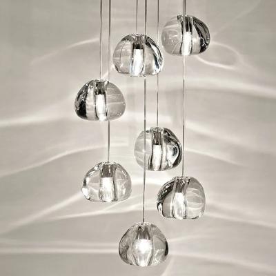 China Modern Hanglamp High Rotation Stair Lamps Crystal Balls Decoration Lighting(WH-NC-130) for sale