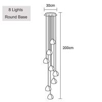 China Modern Hanglamp High Rotation Stair Lamps Crystal Balls Decoration Lighting(WH-NC-130) for sale
