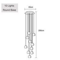 China Modern Hanglamp High Rotation Stair Lamps Crystal Balls Decoration Lighting(WH-NC-130) for sale