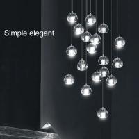 China Modern Hanglamp High Rotation Stair Lamps Crystal Balls Decoration Lighting(WH-NC-130) for sale