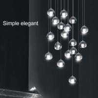 China Modern Hanglamp High Rotation Stair Lamps Crystal Balls Decoration Lighting(WH-NC-130) for sale
