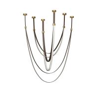 China Dimmable LED Fexible Brown Black Leather Belt Chandelier (WH-NC-132) for sale