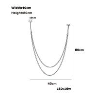 China Dimmable LED Fexible Brown Black Leather Belt Chandelier (WH-NC-132) for sale