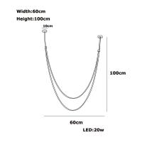China Dimmable LED Fexible Brown Black Leather Belt Chandelier (WH-NC-132) for sale