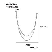 China Dimmable LED Fexible Brown Black Leather Belt Chandelier (WH-NC-132) for sale