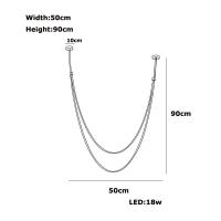 China Dimmable LED Fexible Brown Black Leather Belt Chandelier (WH-NC-132) for sale