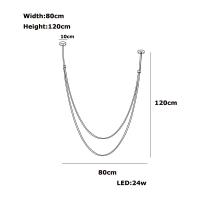 China Dimmable LED Fexible Brown Black Leather Belt Chandelier (WH-NC-132) for sale