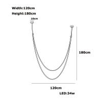 China Dimmable LED Fexible Brown Black Leather Belt Chandelier (WH-NC-132) for sale