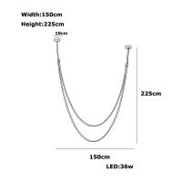 China Dimmable LED Fexible Brown Black Leather Belt Chandelier (WH-NC-132) for sale