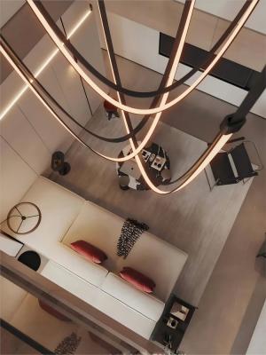 China Dimmable LED Fexible Brown Black Leather Belt Chandelier (WH-NC-132) for sale