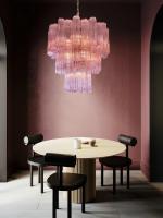 China Dimmable LED Fexible Brown Black Leather Belt Chandelier (WH-NC-132) for sale