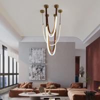 China Dimmable LED Fexible Brown Black Leather Belt Chandelier (WH-NC-132) for sale
