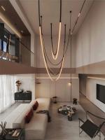 China Dimmable LED Fexible Brown Black Leather Belt Chandelier (WH-NC-132) for sale