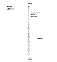 China Pearl Drop Series Dimmable LED Hanging Lamps Staircase Very Long Luminaire (WH-NC-133) for sale