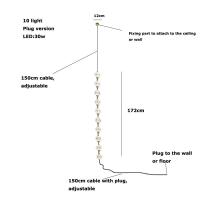 China Pearl Drop Series Dimmable LED Hanging Lamps Staircase Very Long Luminaire (WH-NC-133) for sale