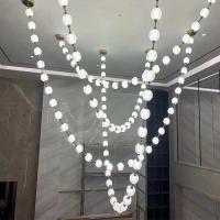 China Pearl Drop Series Dimmable LED Hanging Lamps Staircase Very Long Luminaire (WH-NC-133) for sale