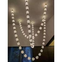 China Pearl Drop Series Dimmable LED Hanging Lamps Staircase Very Long Luminaire (WH-NC-133) for sale
