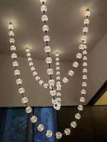 China Pearl Drop Series Dimmable LED Hanging Lamps Staircase Very Long Luminaire (WH-NC-133) for sale