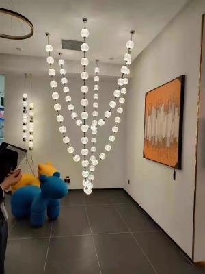 China Pearl Drop Series Dimmable LED Hanging Lamps Staircase Very Long Luminaire (WH-NC-133) for sale
