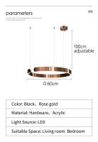 China Mito sospeso chandelier Nordic Led Dimmable ring light staircase lamp (WH-NC-134) for sale