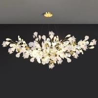China Luxury Ginkgo Led Chandeliers Living Dining Room Lighting staircase lamp (WH-NC-135) for sale