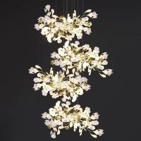 China Luxury Ginkgo Led Chandeliers Living Dining Room Lighting staircase lamp (WH-NC-135) for sale