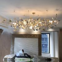 China Luxury Ginkgo Led Chandeliers Living Dining Room Lighting staircase lamp (WH-NC-135) for sale