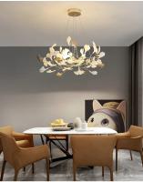 China Luxury Ginkgo Led Chandeliers Living Dining Room Lighting staircase lamp (WH-NC-135) for sale
