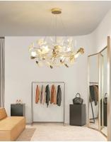 China Luxury Ginkgo Led Chandeliers Living Dining Room Lighting staircase lamp (WH-NC-135) for sale
