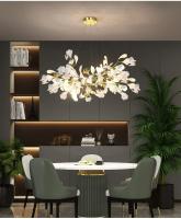 China Luxury Ginkgo Led Chandeliers Living Dining Room Lighting staircase lamp (WH-NC-135) for sale