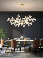 China Luxury Ginkgo Led Chandeliers Living Dining Room Lighting staircase lamp (WH-NC-135) for sale