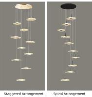 China Lotus Chandeliers Staircase Lighting High-rise House Stair Chandelier Dining Room  (WH-NC-136) for sale