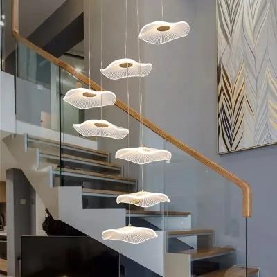 China Lotus Chandeliers Staircase Lighting High-rise House Stair Chandelier Dining Room  (WH-NC-136) for sale