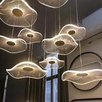 China Lotus Chandeliers Staircase Lighting High-rise House Stair Chandelier Dining Room  (WH-NC-136) for sale