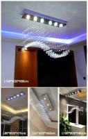 China Modern Hanging Line Light Minimalist Restaurant Light Luxurious Crystal Light  (WH-NC-137) for sale